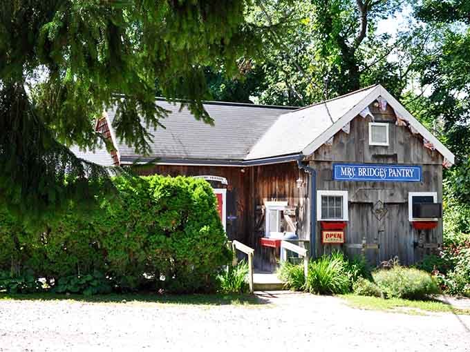 Mrs. Bridges Pantry beckons with rustic charm, the kind of place where homemade actually means something special.