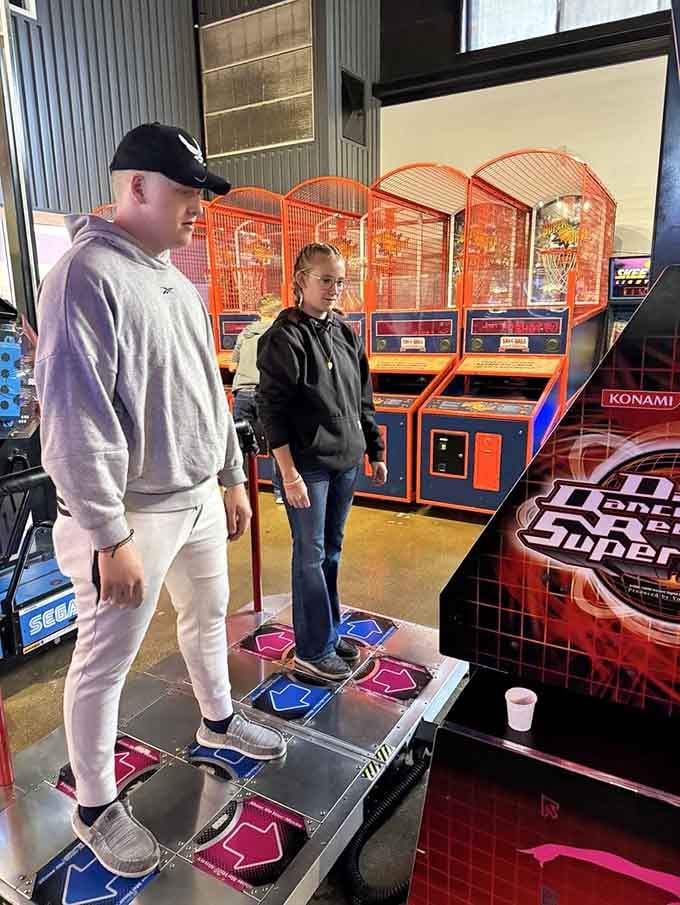 Dance Dance Revolution: where you can embarrass yourself publicly while getting a workout and calling it "gaming" with a straight face.