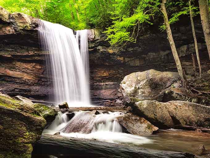 Long-exposure photography turns rushing water into silk, proving cameras sometimes lie in the most beautiful ways.