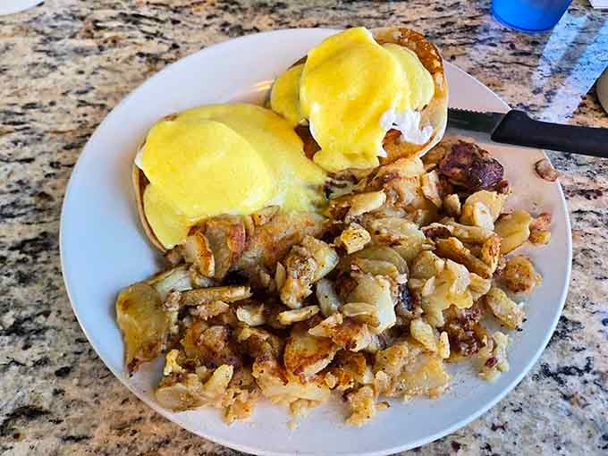 Those perfectly poached eggs and hollandaise sauce make Eggs Benedict look like the masterpiece it truly is.