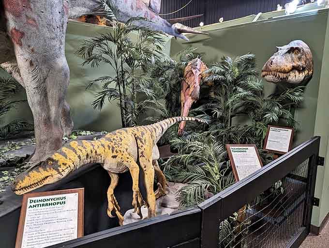 The Deinonychus pack demonstrates why traveling alone during the Cretaceous Period was a spectacularly bad life choice.