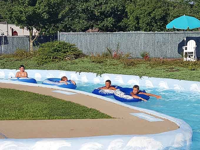 Summer at Frog Falls means lazy river floats and the kind of relaxation that makes you forget your phone exists.