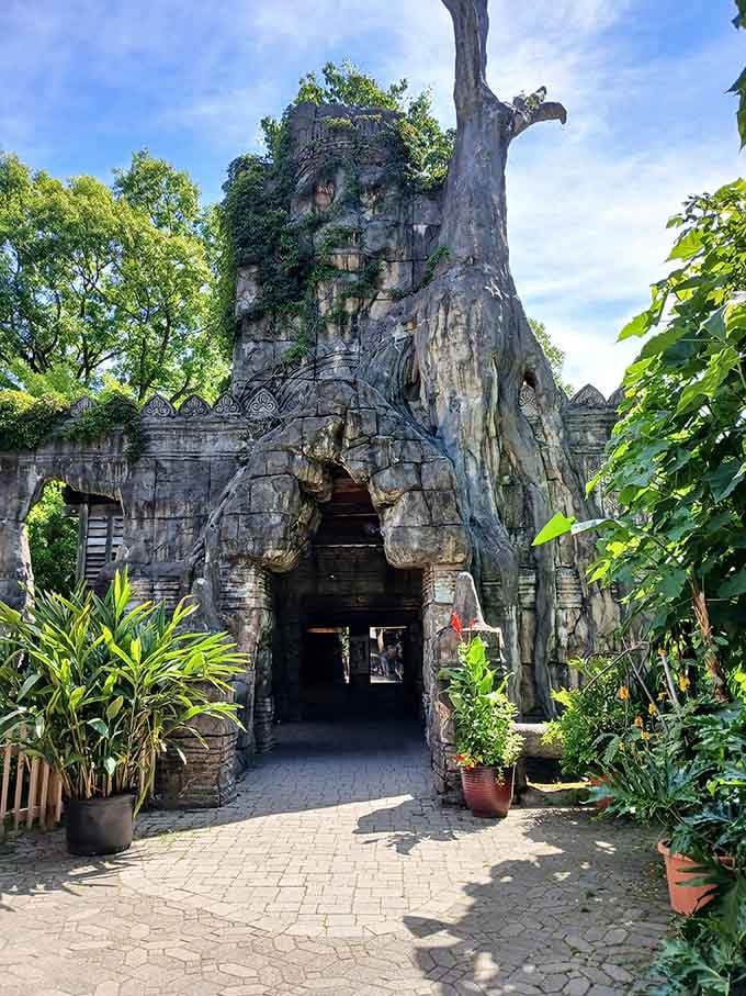 Even the zoo entrance promises adventures that don't involve explaining why Pennsylvania has better beaches than some coastal states do.
