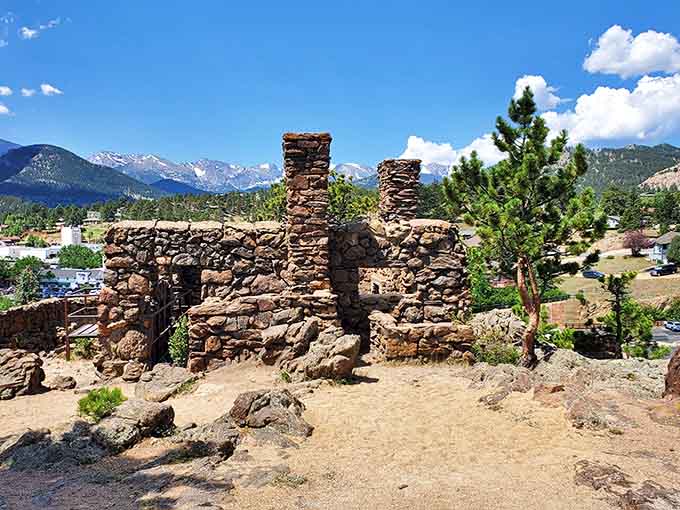 The Birch Ruins stand as a reminder that even stone structures eventually surrender to time and mountain weather.