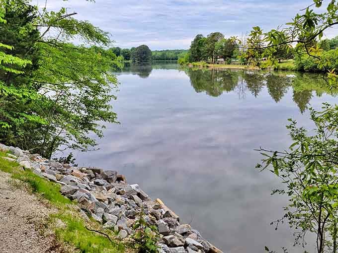 Wilck's Lake Park offers peaceful waterfront views that'll make you forget your phone exists for a while.