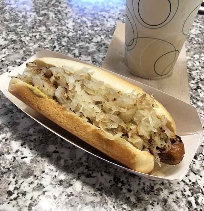 Mustard and kraut on a perfectly grilled frank: sometimes the classics become classics for excellent reasons.