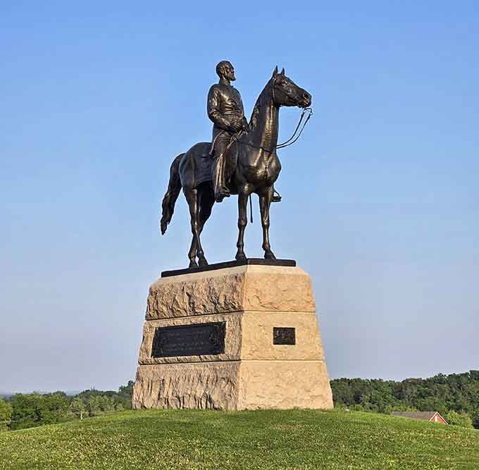 General Meade sits eternally vigilant, forever watching over the fields where everything changed in three days.