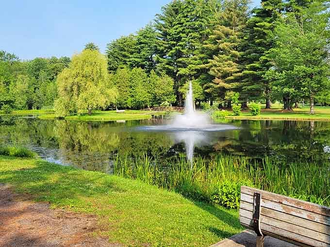 Crandall Park's fountain provides the perfect backdrop for contemplating life's mysteries, like why you didn't move here sooner.