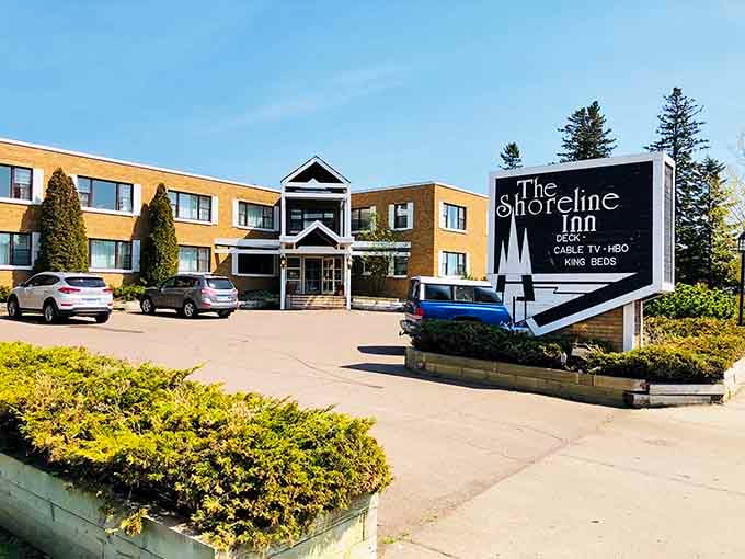 Classic North Shore hospitality with a sign promising cable TV, because even paradise needs its creature comforts.