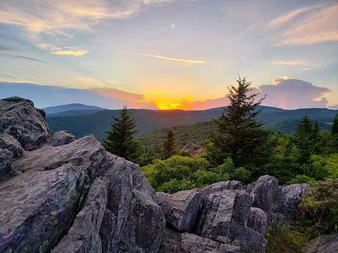 Sunset from the rocky overlooks turns the sky into a masterpiece that no filter could ever hope to improve.