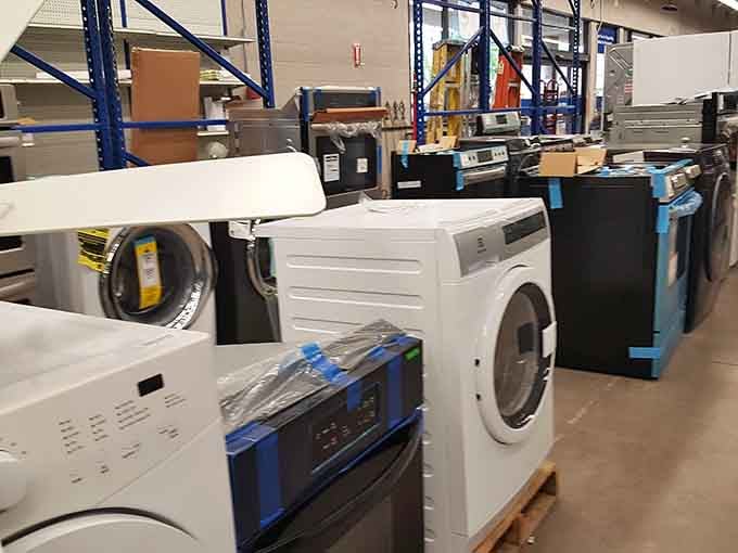 Washing machines standing at attention, ready to tackle laundry duty without draining your bank account completely dry.