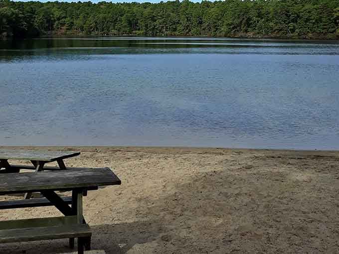 Sandy shores meet calm waters in a combination that makes ocean beaches seem unnecessarily complicated.