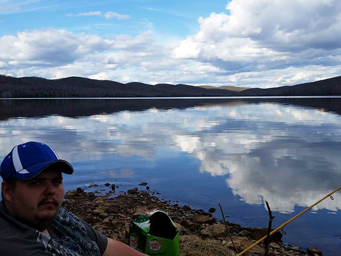 Cloud reflections so perfect, you'll question which way is up and honestly stop caring about the answer.
