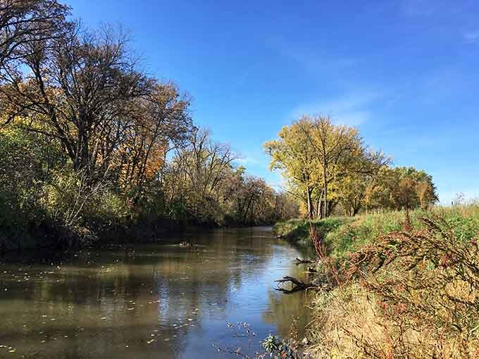 The Zumbro River meanders peacefully, providing the kind of scenery that makes you forget your phone exists.