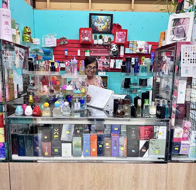 A perfume counter so well-stocked, you could smell different every day for a year without repeating a scent.