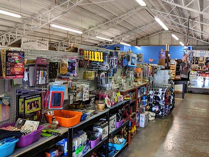Rows of merchandise stretch endlessly, making your shopping list seem adorably optimistic in retrospect and scope.