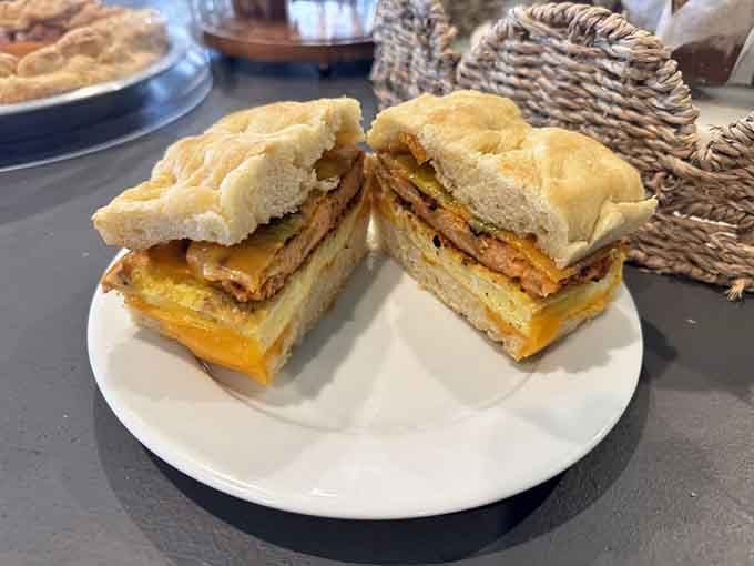 Golden biscuit sandwiches that make you question every breakfast decision you've made up until this very moment in your life.