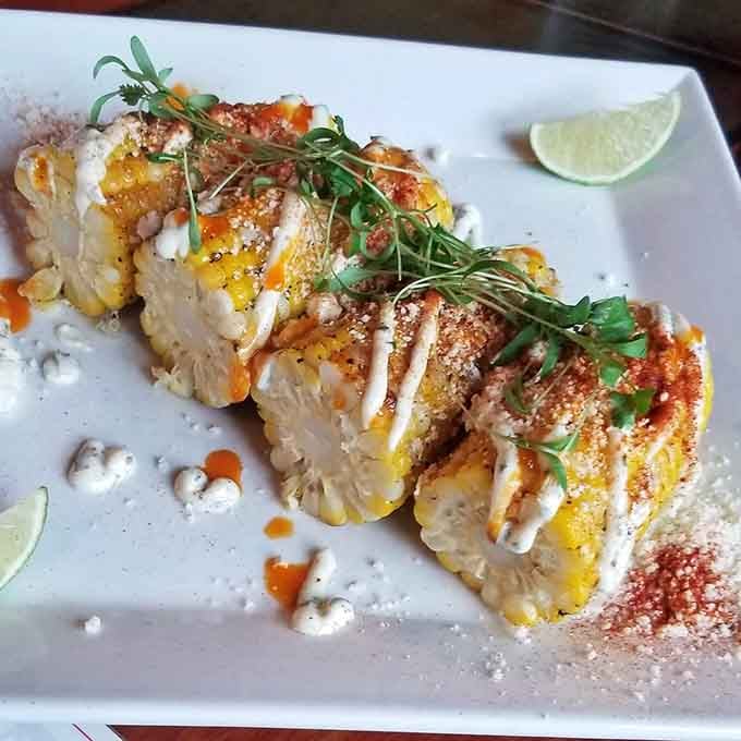 Elote dressed up fancy enough for date night but still tastes like summer on a plate.