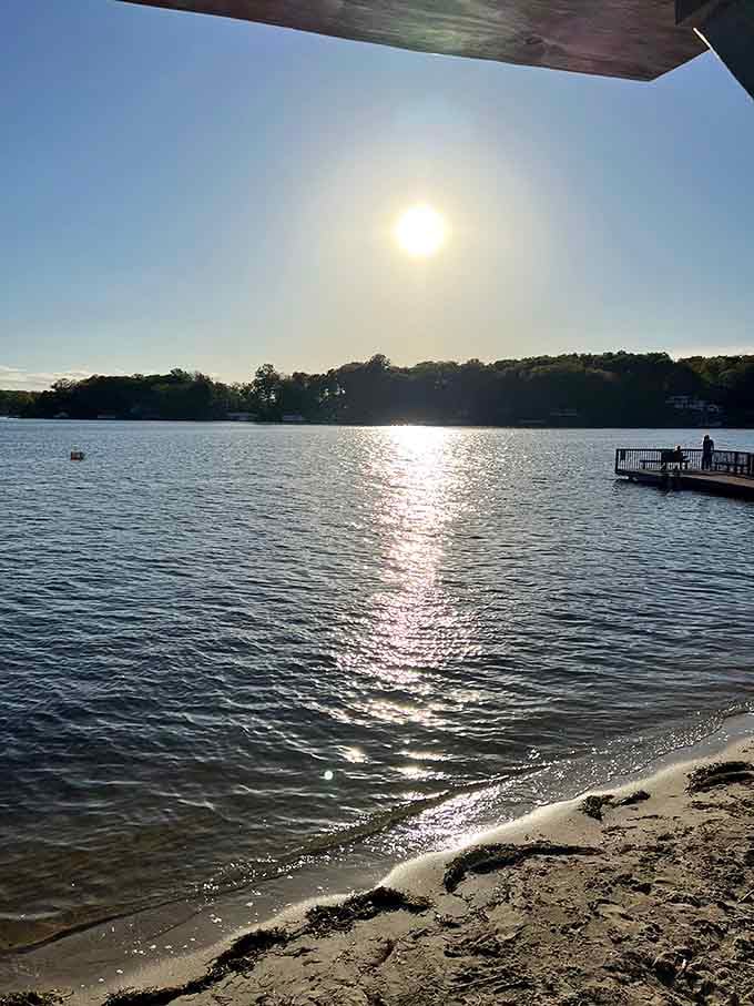 When the sun hits the water just right, even your morning coffee tastes better with this view.