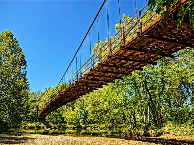 This suspension bridge proves Missouri knows how to make an entrance, Indiana Jones style minus the danger.