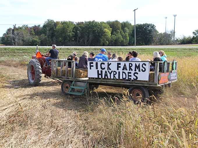 Fick Farms hayrides offer old-fashioned fun that doesn't require batteries, Wi-Fi, or a user manual to enjoy properly.