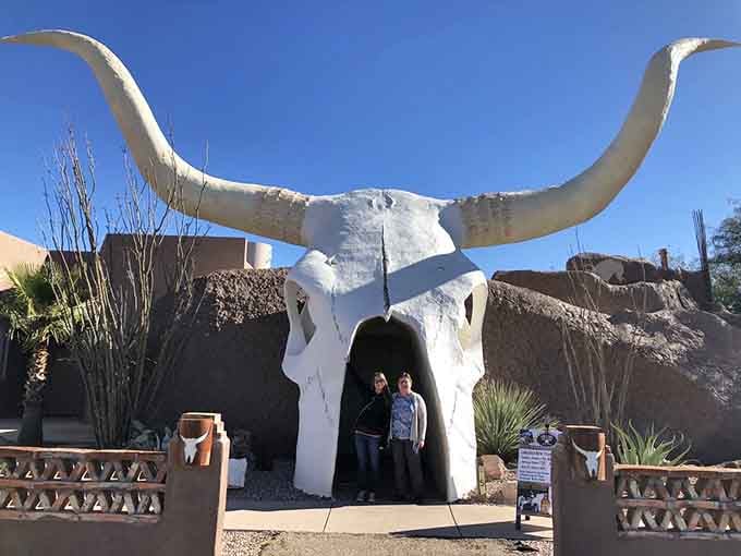 Standing in that skull's mouth makes for the kind of vacation photo your grandkids will actually want to see.