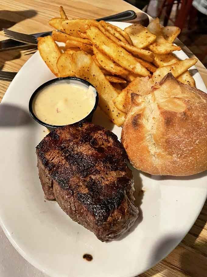 When your steak comes with fries and a side of pure satisfaction, you know you've made the right choice.
