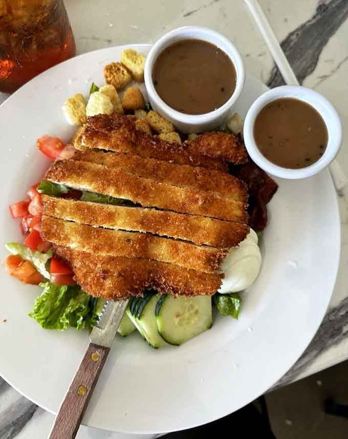 Crispy chicken meets fresh greens in a combination that proves salad can absolutely be exciting and completely satisfying.