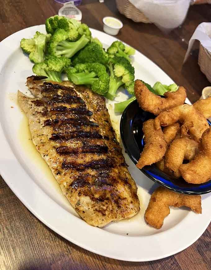 Blackened grouper with broccoli proves that eating your vegetables becomes significantly easier when fish is involved in the equation.