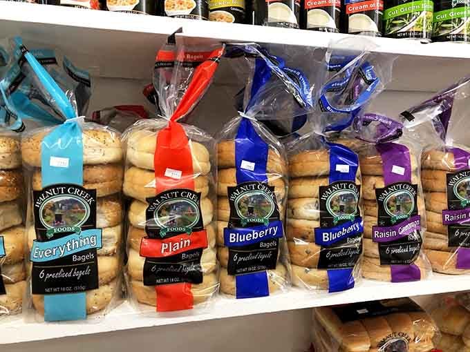 Walnut Creek bagels lined up like edible soldiers, ready to transform your breakfast from boring to brilliant in one delicious bite.