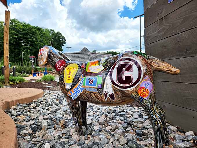 This decorated goat has more personality than most people you'll meet at the DMV.