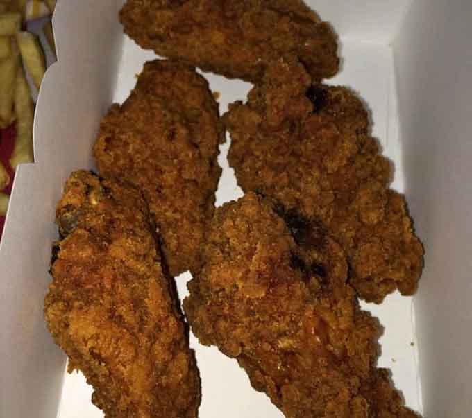 Chicken strips so fancy they practically demand their own portrait hanging in the dining room upstairs, honestly.