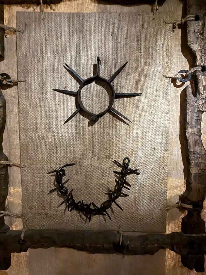 These spiked collars make modern neckties seem downright comfortable, even the ones your aunt gives you every Christmas without fail.