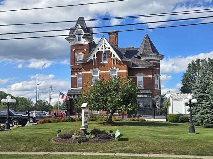 The Corkscrew Saloon's Victorian architecture looks like it stepped straight out of a Wild West postcard.