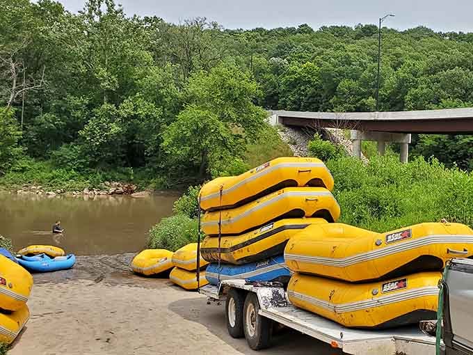 Those bright yellow rafts promise river adventures that beat any theme park ride you've ever experienced, guaranteed.