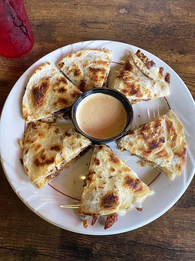 Quesadilla wedges arranged like a delicious compass pointing you toward flavor in every direction you turn.