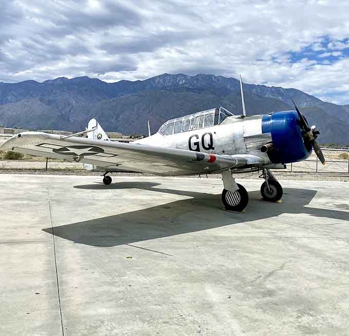 The mountains provide a stunning backdrop for this trainer aircraft that taught countless pilots their craft.
