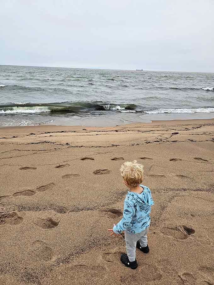 Little explorers discover that Minnesota beaches offer adventures just as grand as any coastline.