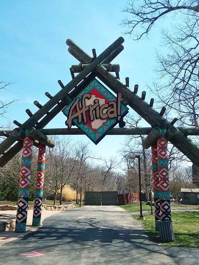Walking under this Africa gateway feels like stepping into a National Geographic special without the airfare.