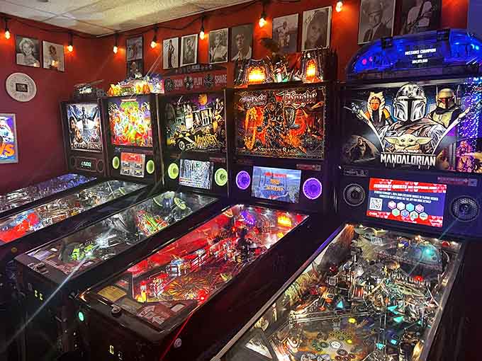 The Mandalorian pinball sits alongside rock legends, because this is the way to spend an afternoon.