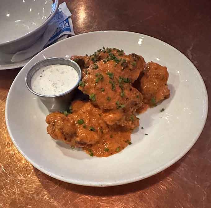 These wings come with ranch and the kind of satisfaction that makes you order another round.