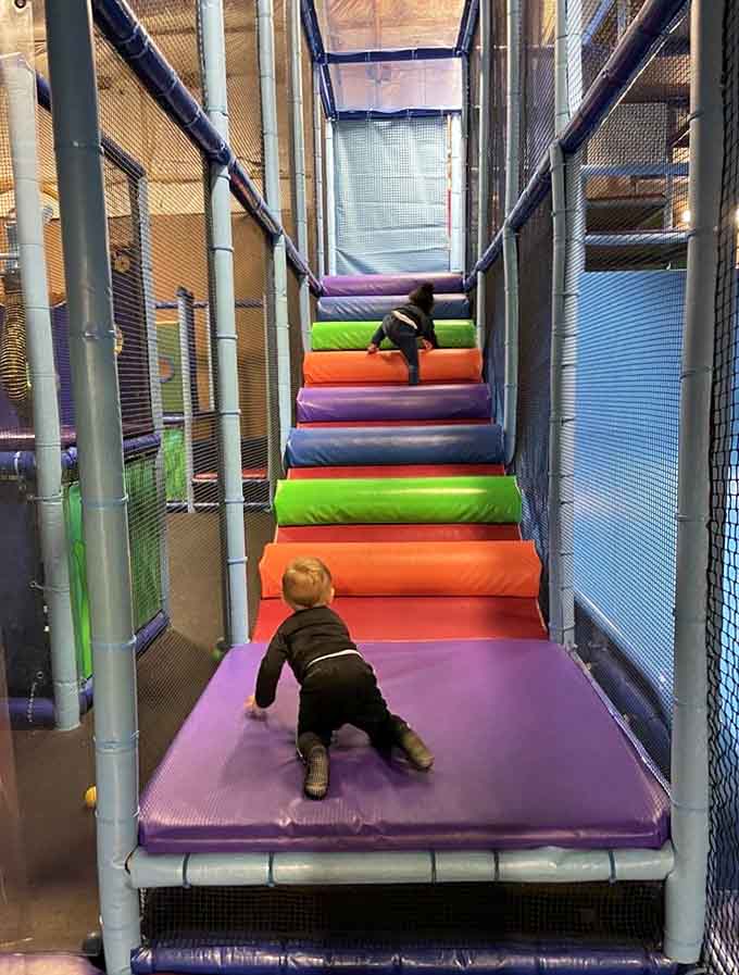 These rainbow-colored soft stairs are like climbing through a box of crayons, only way more fun and significantly less waxy.