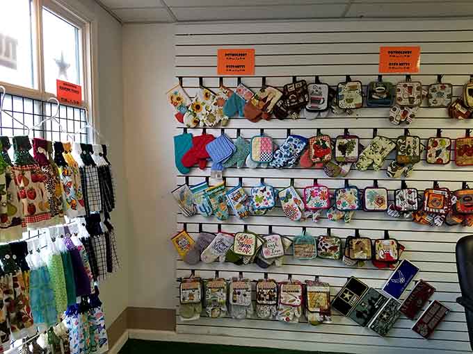 Kitchen essentials and pot holders that would make even your grandmother nod approvingly at the selection and variety.