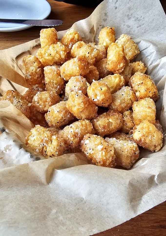 Parmesan tots so crispy and golden, they deserve their own fan club and possibly a parade.