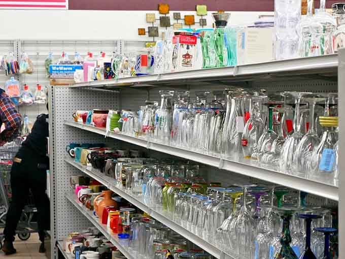 Glassware galore, because your morning coffee tastes better in a mug with mysterious previous ownership and character.