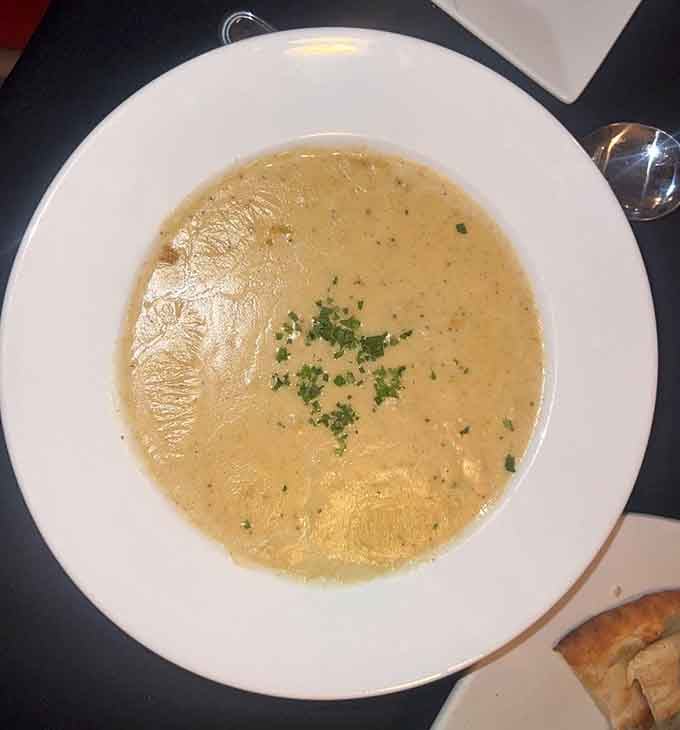 Cream of crab soup so rich and velvety, it's basically a warm hug in a bowl.