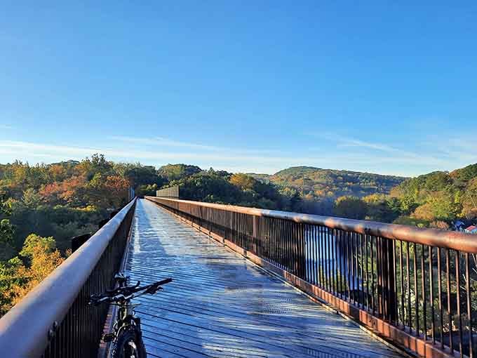 Walking this trestle bridge feels like starring in your own adventure movie, minus the explosions and questionable CGI.