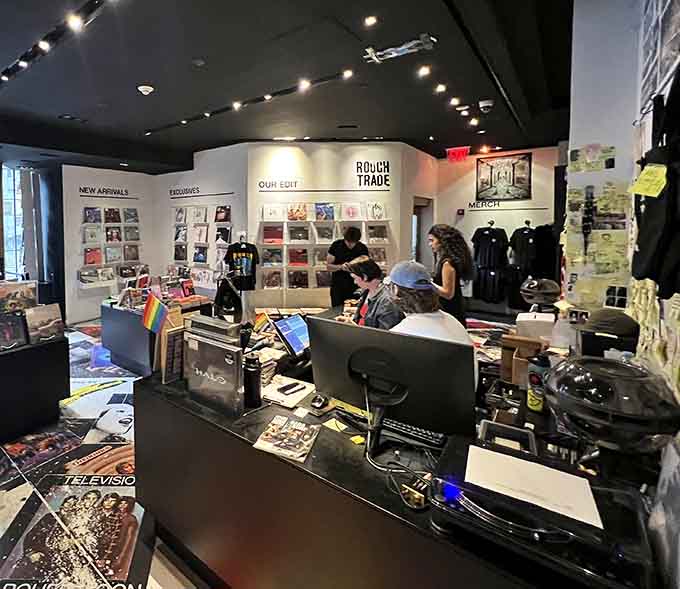 The checkout counter where your carefully budgeted "just one album" promise goes to die a beautiful death.