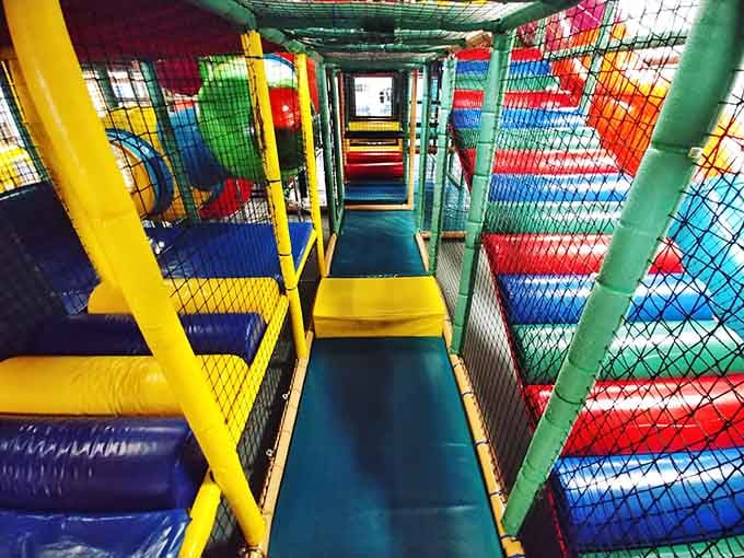 Tunnels, bridges, and padded obstacles create a maze that'll tire out even the most energetic five-year-old eventually.