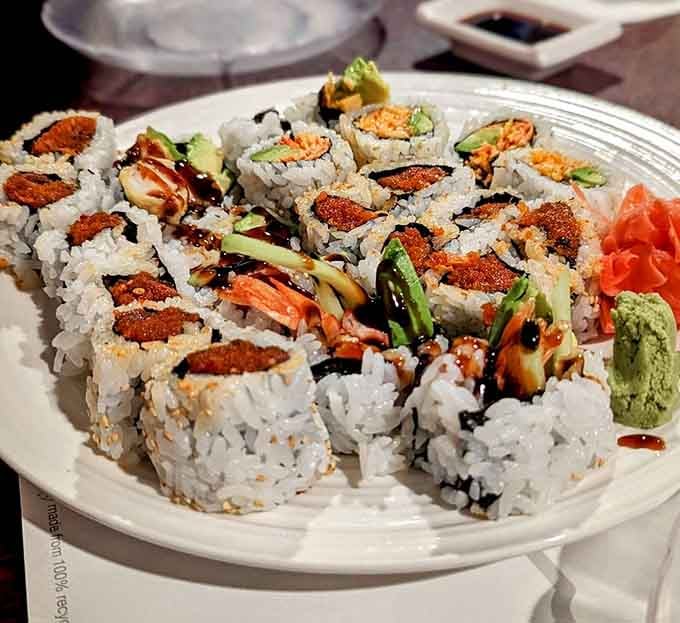 These sushi rolls prove the restaurant takes its full name seriously, delivering Japanese excellence alongside Korean favorites.